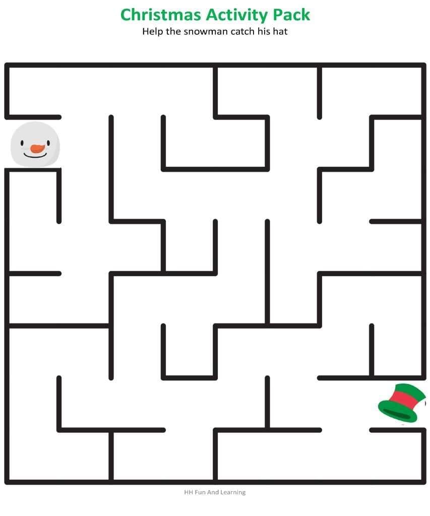 Free Christmas Worksheets For Preschool And Kindergarten