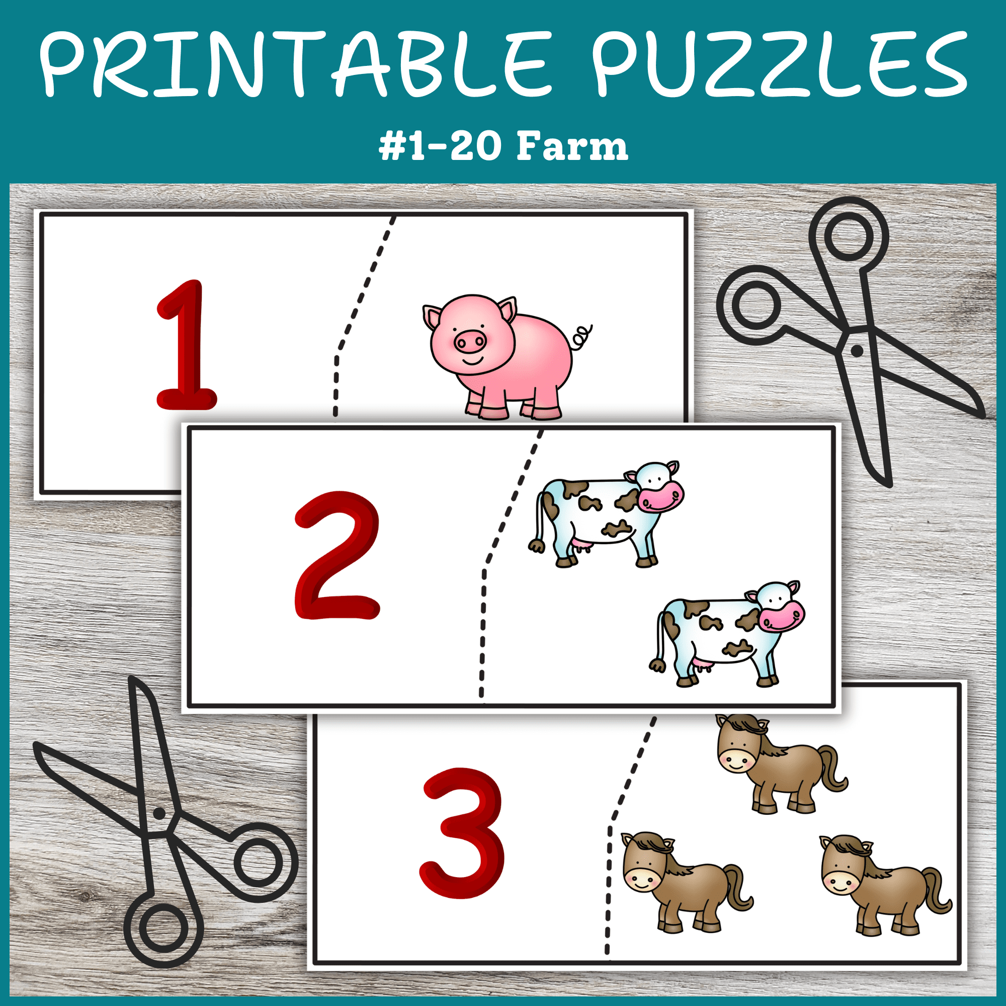 Engaging Farm Counting Puzzles For Kids
